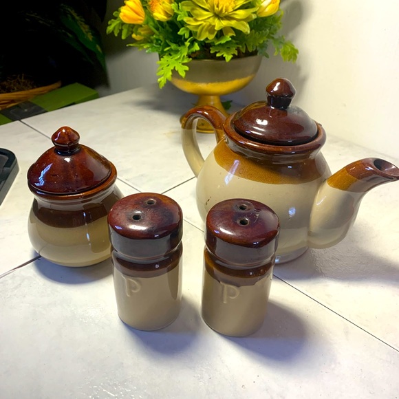 Dining | 4 Piece Brown Cottagecore Rustic Pottery | Poshmark